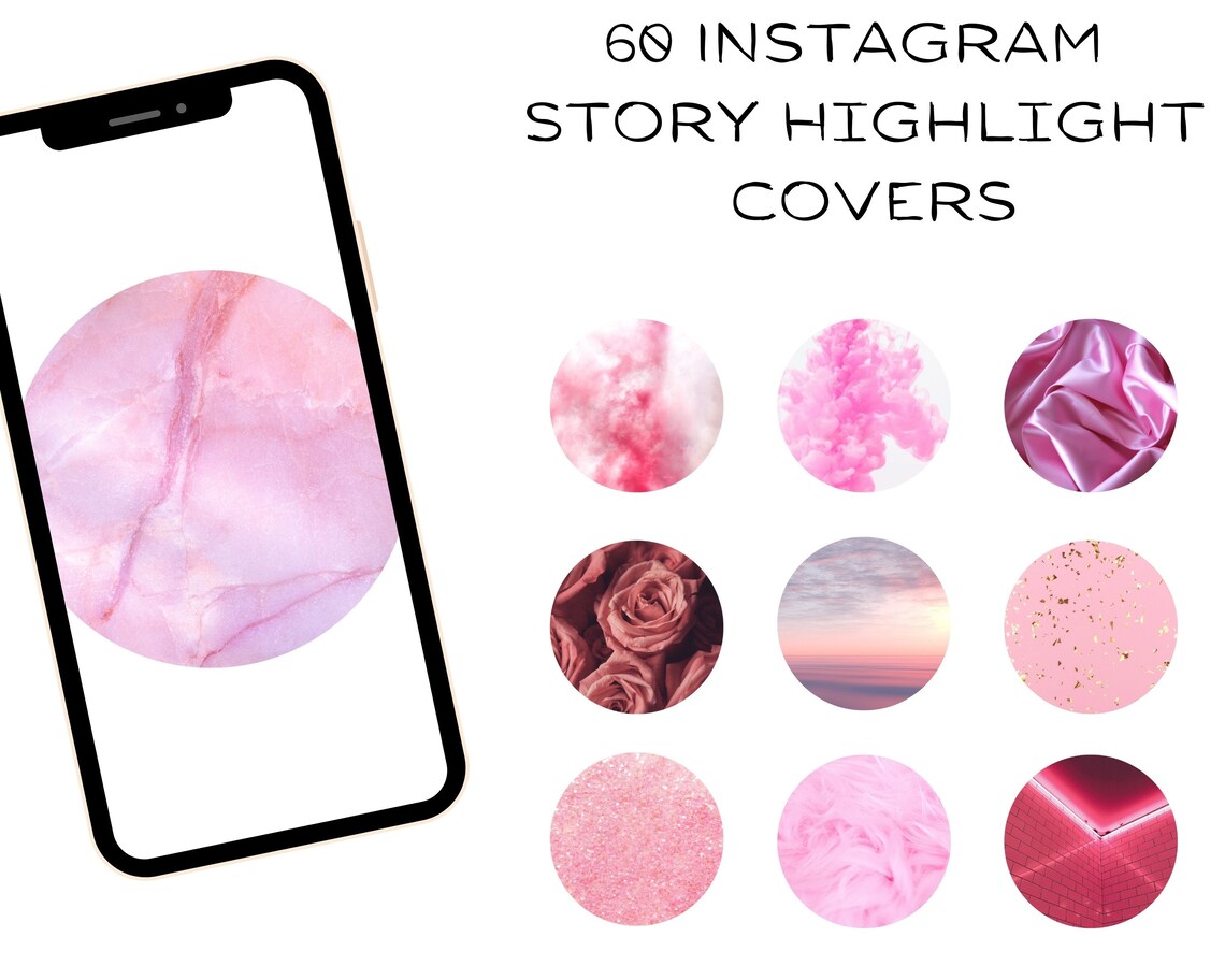 Instagram Story Highlight Icons Pink Highlights Minimalist | Etsy