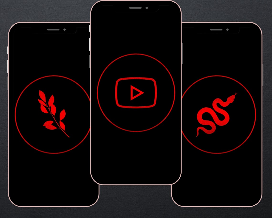 Instagram Highlight Covers Red Covers for Instagram Red Foil | Etsy