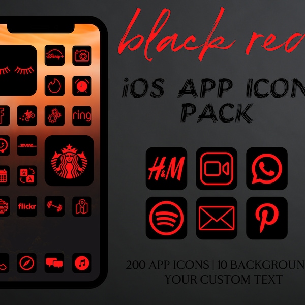 Neon App Icons - Etsy