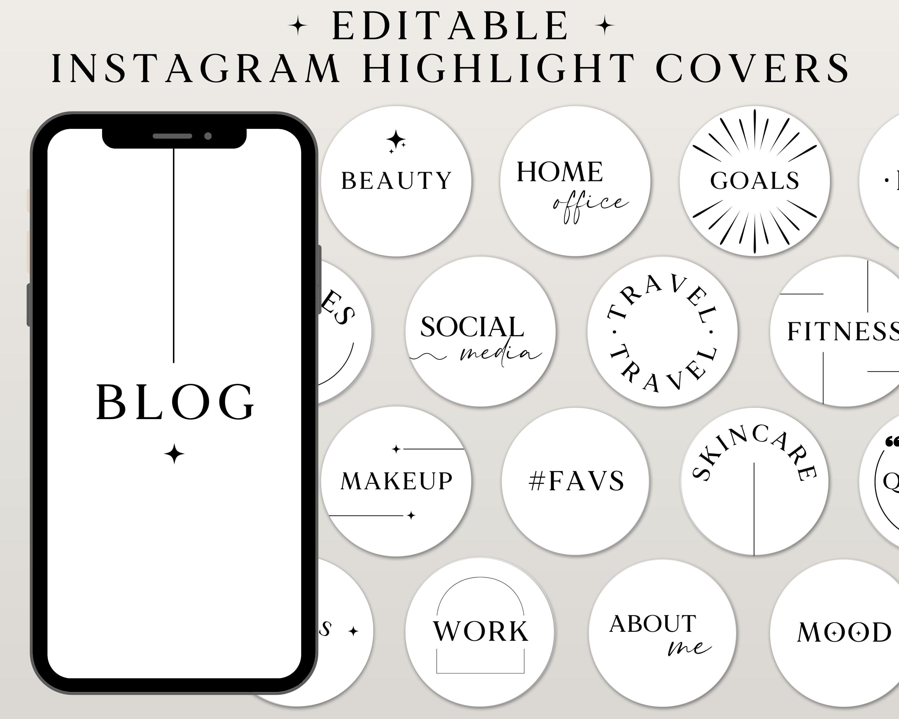 Instagram Highlight Covers White Covers for Instagram - Etsy