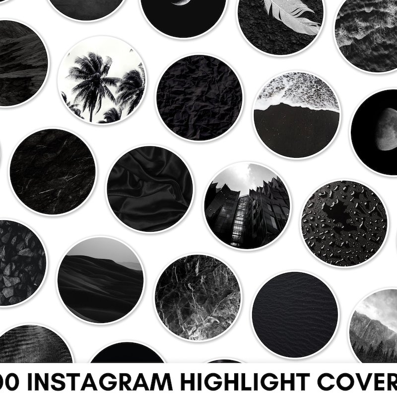 Instagram Highlight Covers Black - Etsy