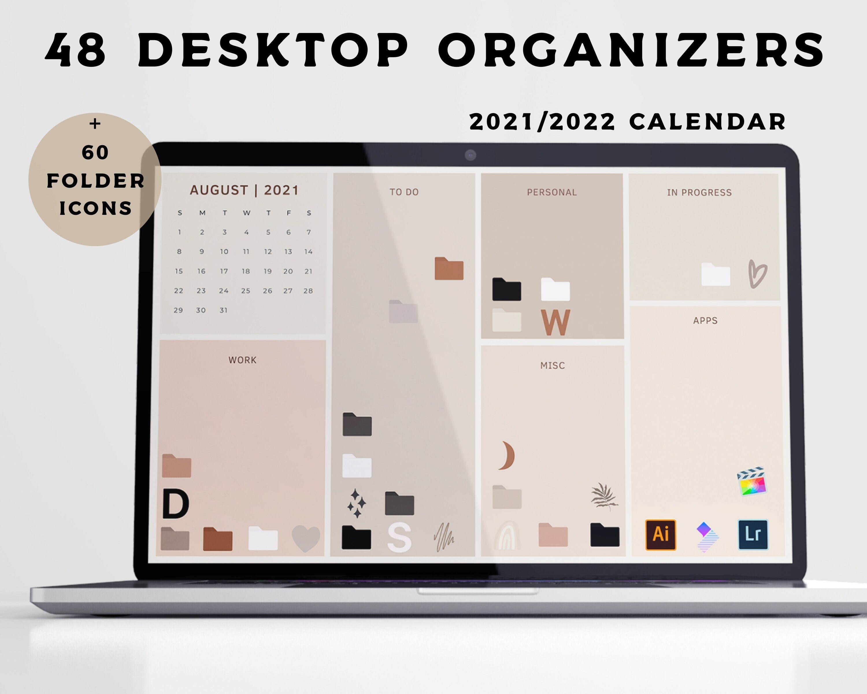 Desktop Wallpaper Organizer Computer Organizer Background | Etsy