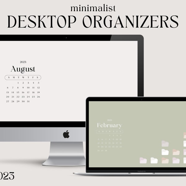 Minimalist Desktop Wallpaper Organizer - Etsy