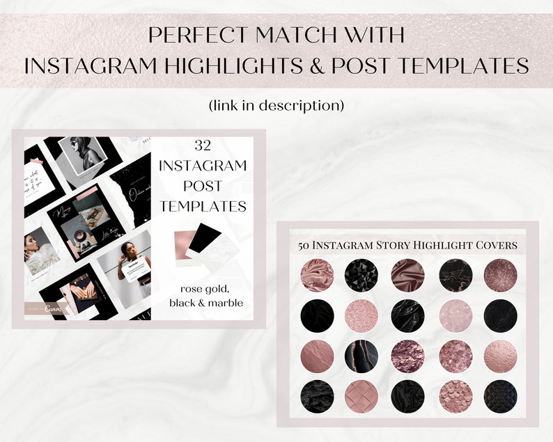 Instagram Story Templates Rose Gold Templates Instagram | Etsy