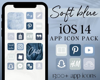 Dark Blue App Icons Aesthetic App Covers Ios 17 Home Screen - Etsy