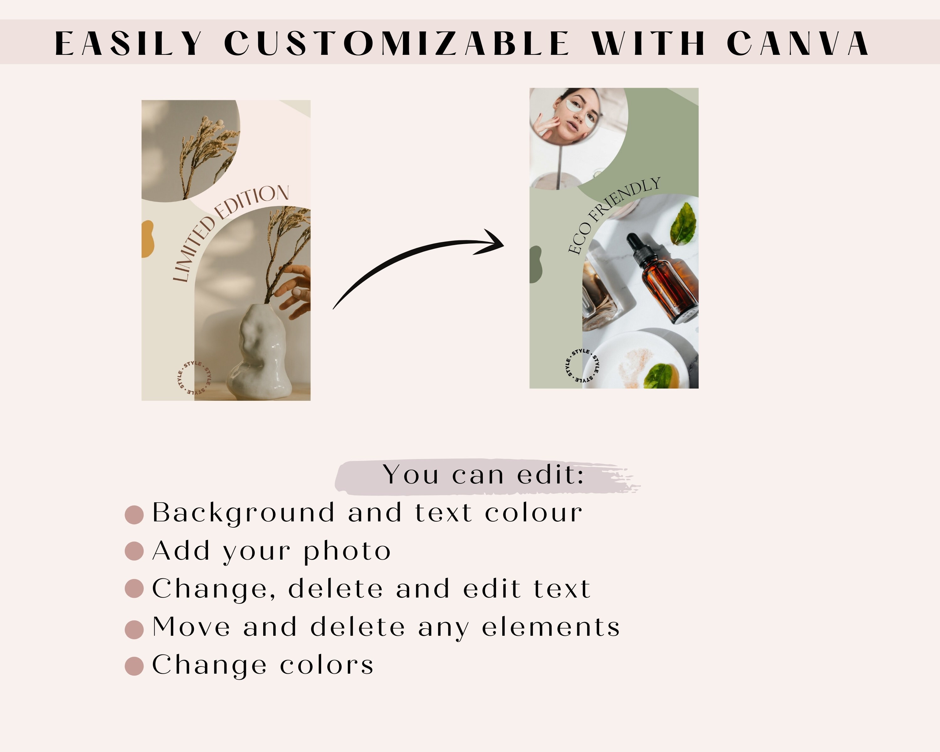 Instagram Story Templates Boho Instagram Templates Bright | Etsy