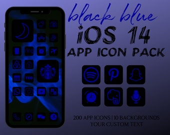 Blue App Icon Pack - Etsy