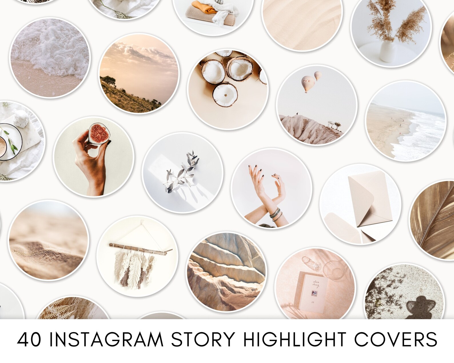 Instagram Highlight Covers Neutral Instagram Icons Beige - Etsy