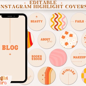 Instagram Highlight Covers, Groovy Covers for Instagram, 90s Instagram ...