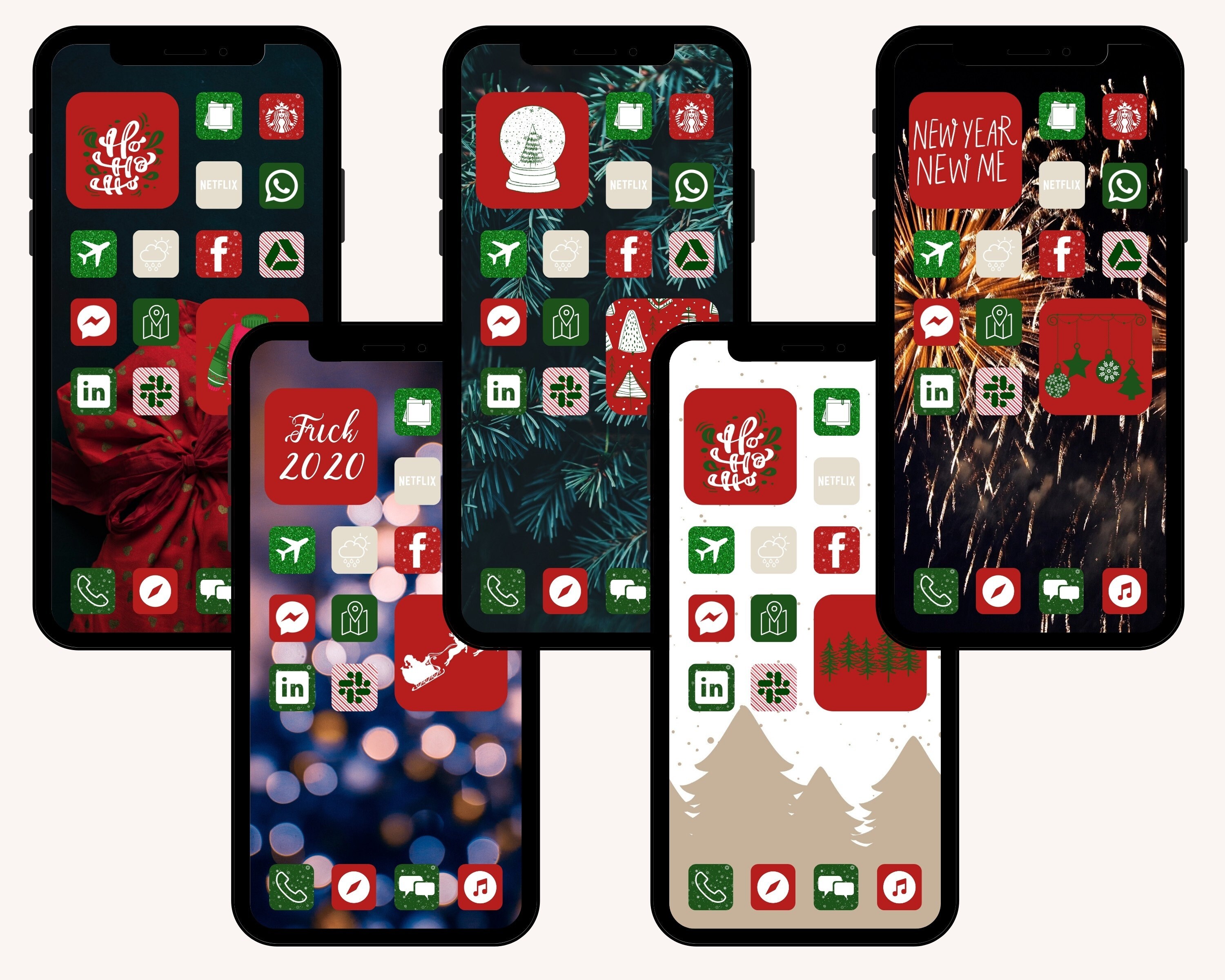 Christmas App Icons iPhone iOS 14 App Icons Christmas | Etsy