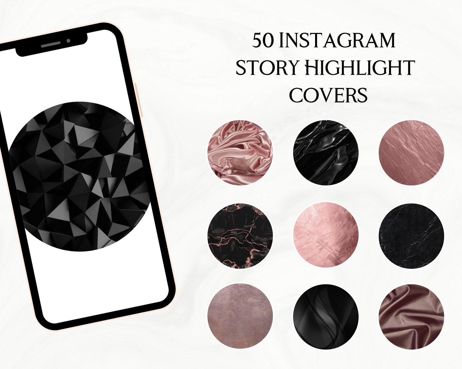 Instagram Story Highlight Covers Rose Gold Highlights - Etsy