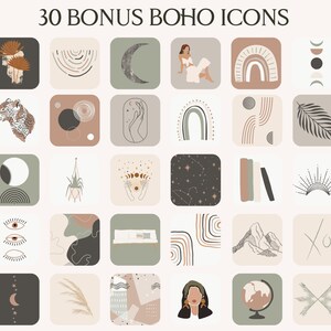 Boho iPhone App Icons, Ios 14 App Icons, iPhone Home Screen Ios 14 ...