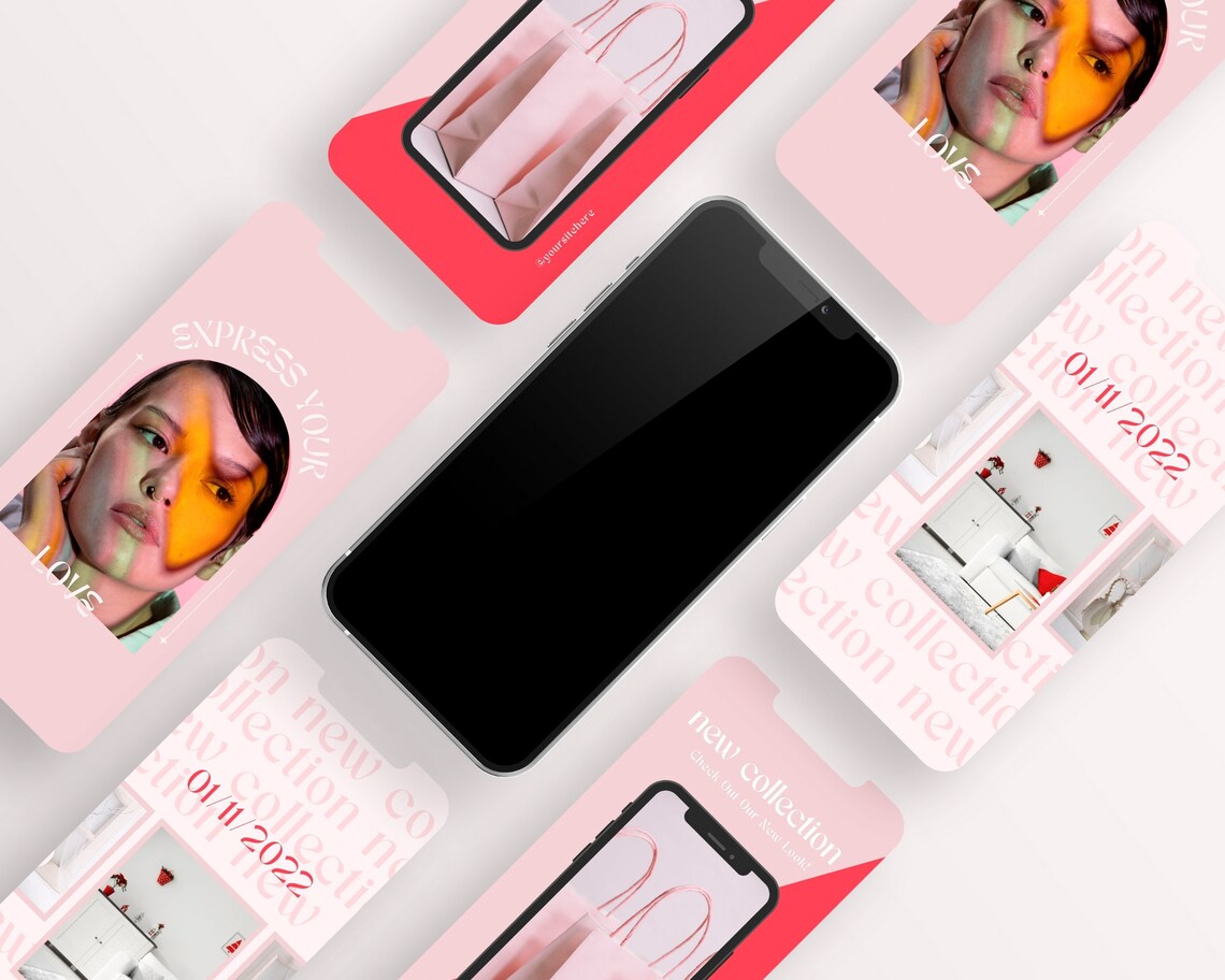 Pink Instagram Story Templates Instagram Stories Canva - Etsy