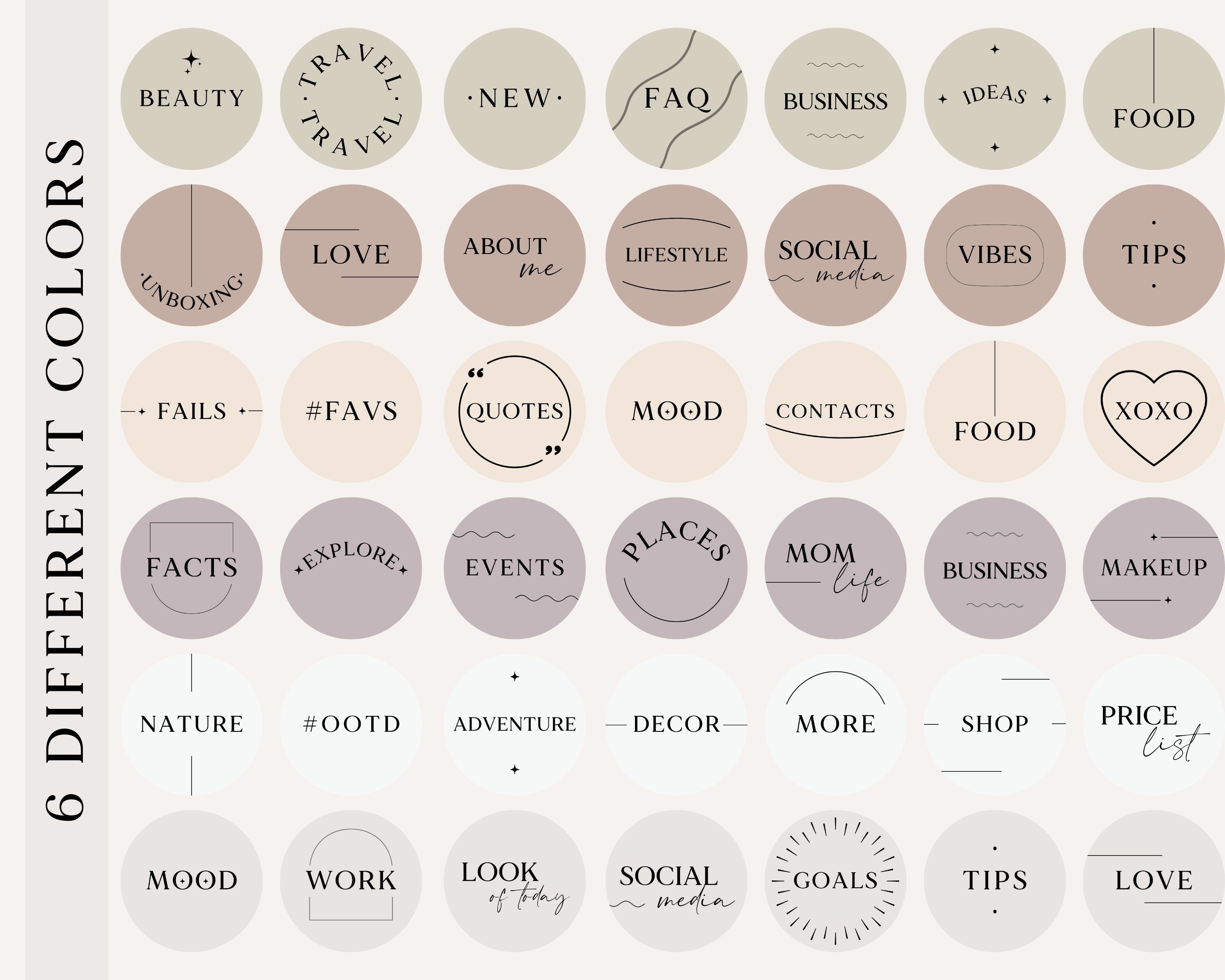 Boho Instagram Highlight Covers Minimalist Covers for - Etsy