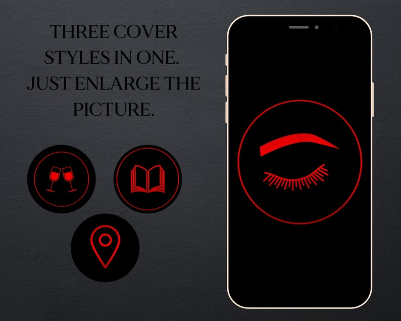 Instagram Highlight Covers Red Covers for Instagram Red Foil - Etsy