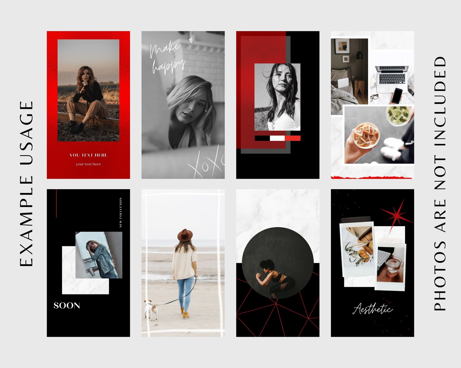 Instagram Story Templates, Red Canva Templates, Instagram Stories ...