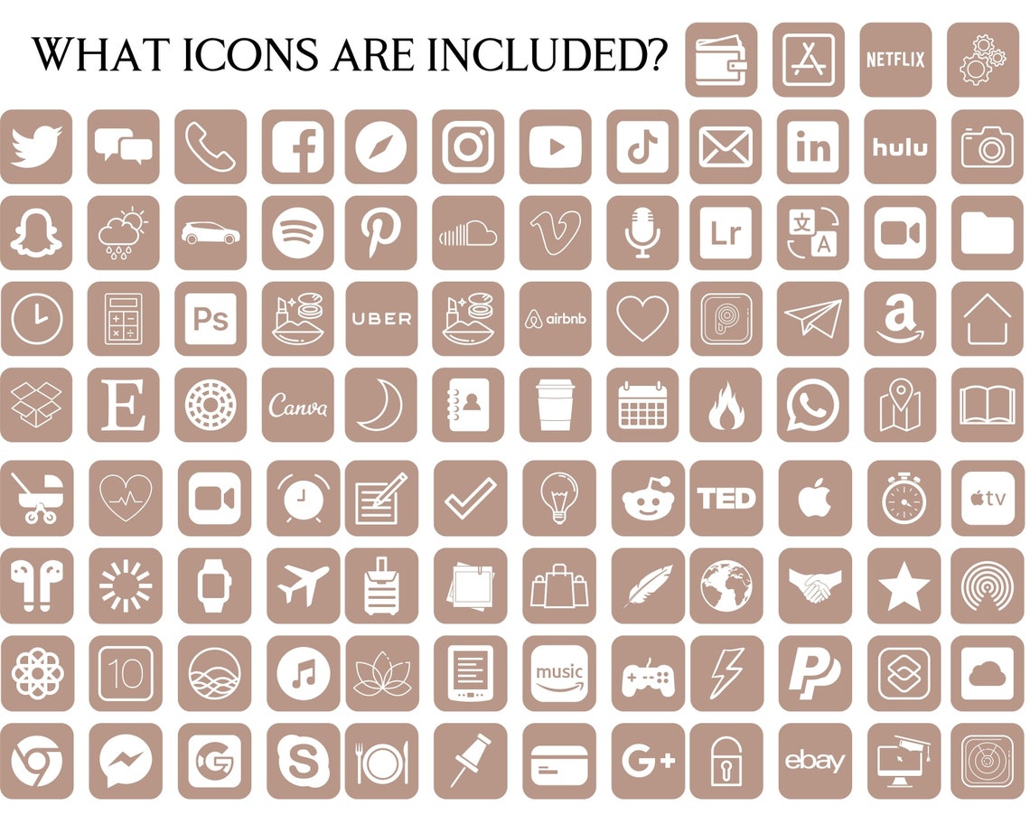 Boho Iphone App Icons Ios 14 App Icons Iphone Home Screen | Etsy