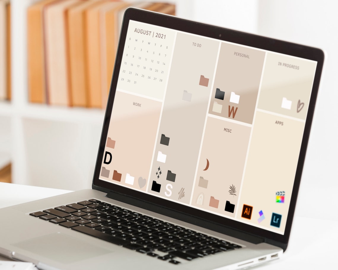 Desktop Wallpaper Organizer Computer Organizer Background - Etsy