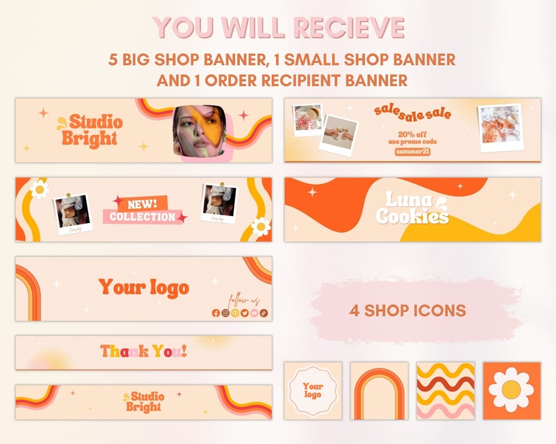Etsy Shop Banner Kit Etsy Shop Bundle Etsy Banner Canva - Etsy