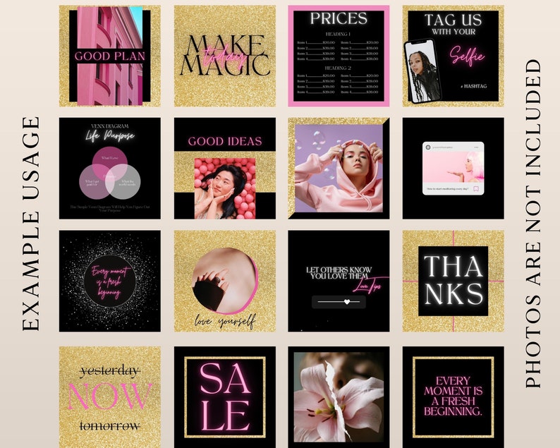 Instagram Templates Canva Instagram Post Templates for Canva | Etsy