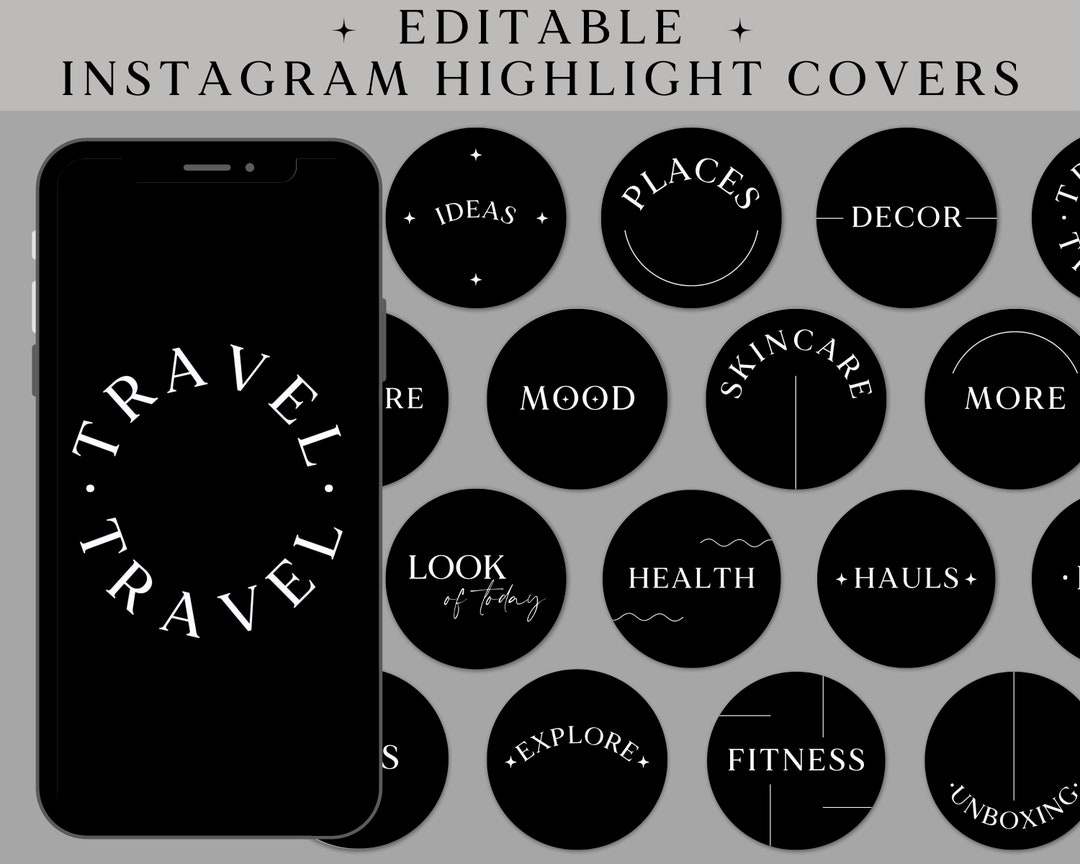 Instagram Highlight Covers, Minimalist Covers for Instagram, Words ...