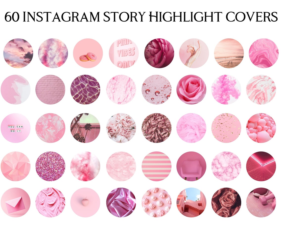 Instagram Story Highlight Icons Pink Highlights Minimalist | Etsy