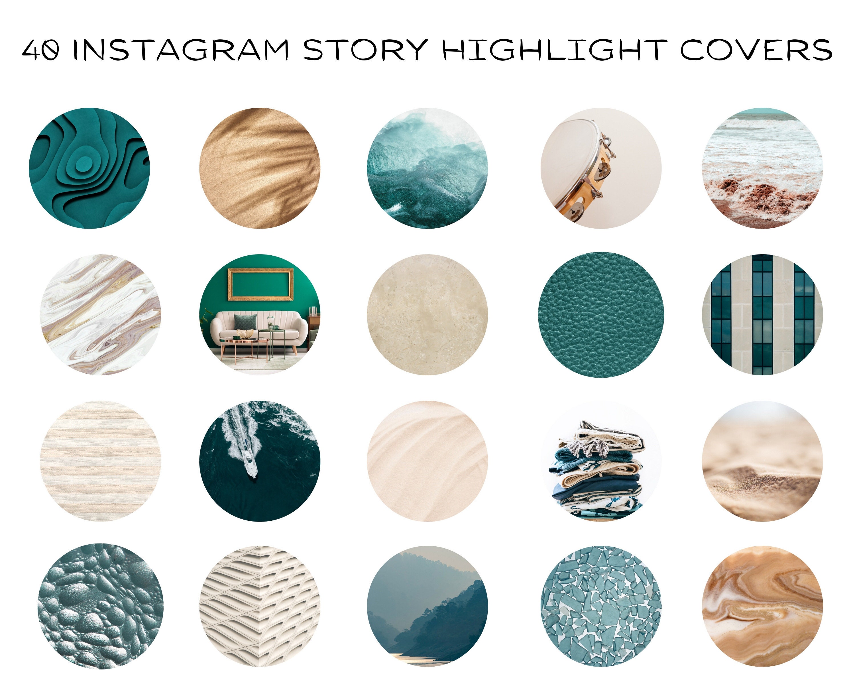 Minimal Instagram Story Highlight Icons, Highlight Icons, Blue and ...