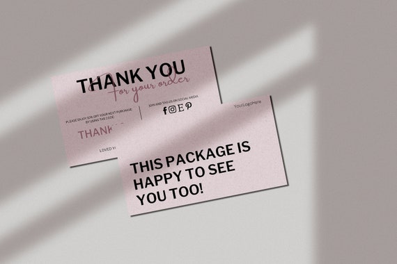 Editable Business Thank You Card Template Printable Thank You | Etsy
