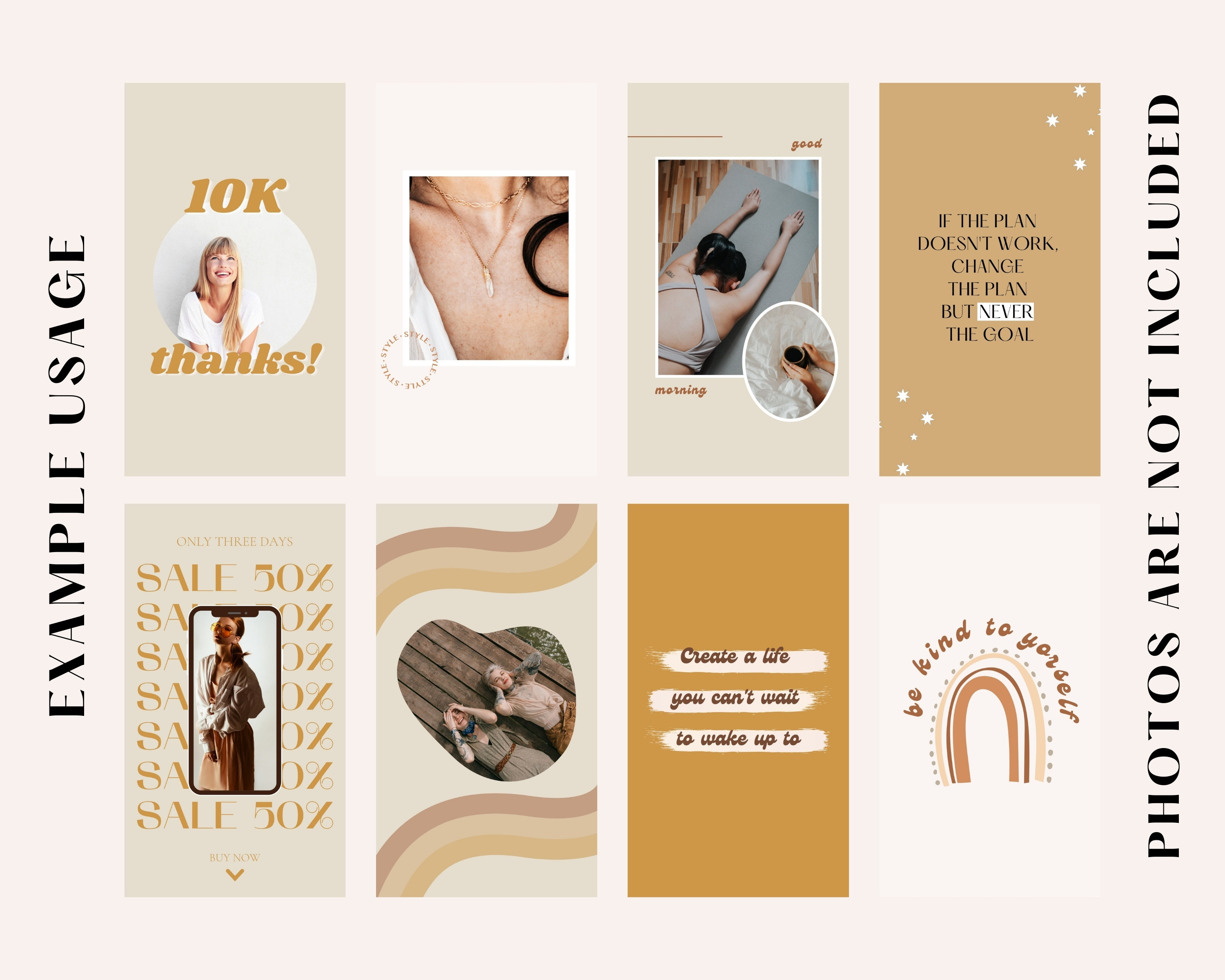 Instagram Story Templates Boho Instagram Templates Bright | Etsy