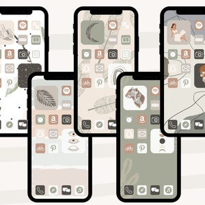 Boho iPhone App Icons, Ios 14 App Icons, iPhone Home Screen Ios 14 ...