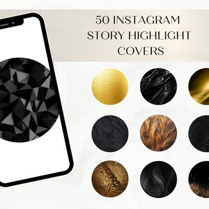 Instagram Story Highlight Covers Gold highlights Glitter | Etsy