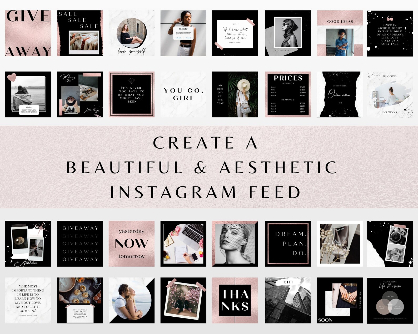 Editable Instagram Template Pack Instagram Post Templates for | Etsy