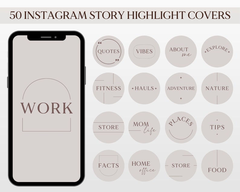 Instagram Highlight Covers Minimalist Covers for Instagram - Etsy