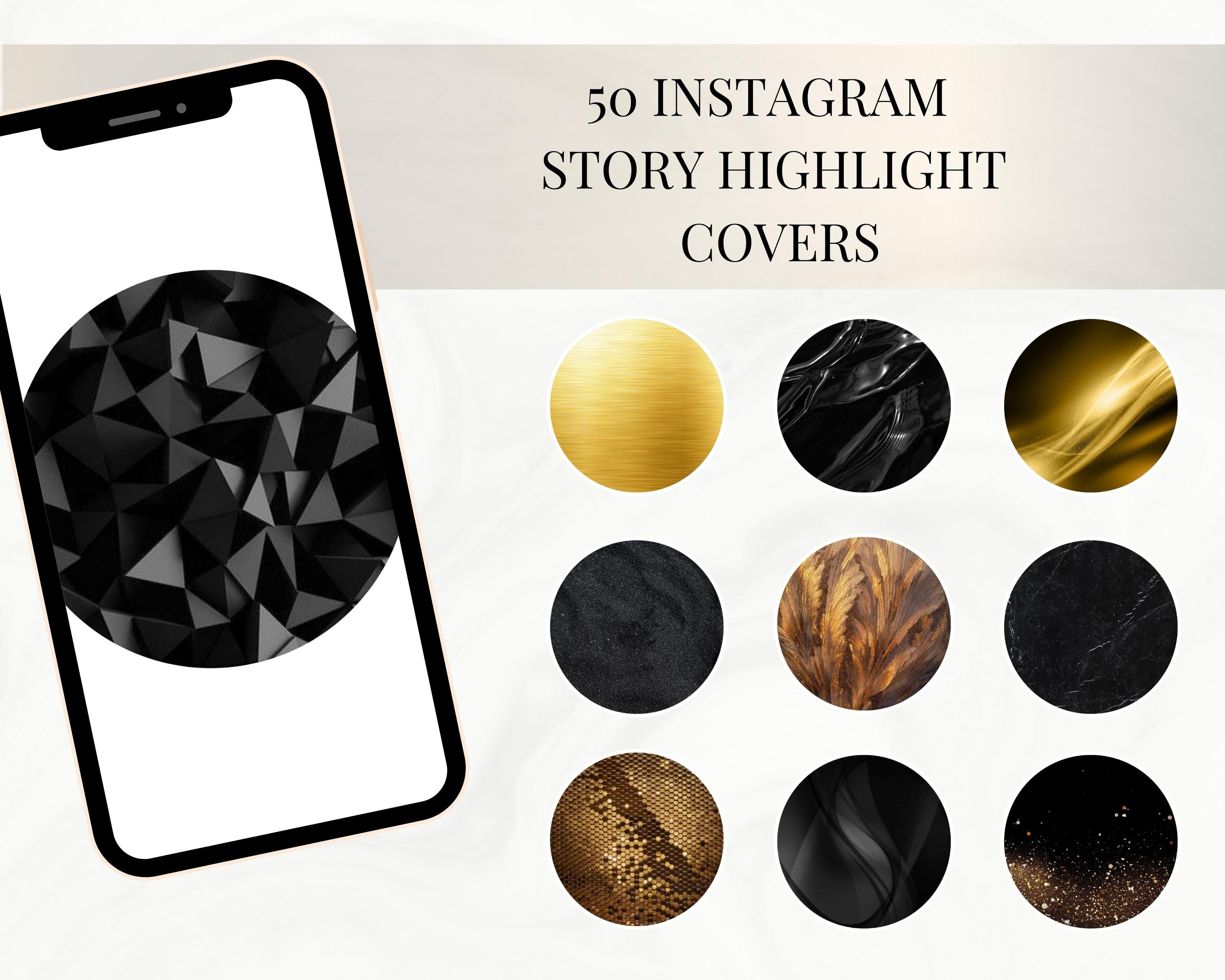 Instagram Story Highlight Covers Gold Highlights Glitter - Etsy