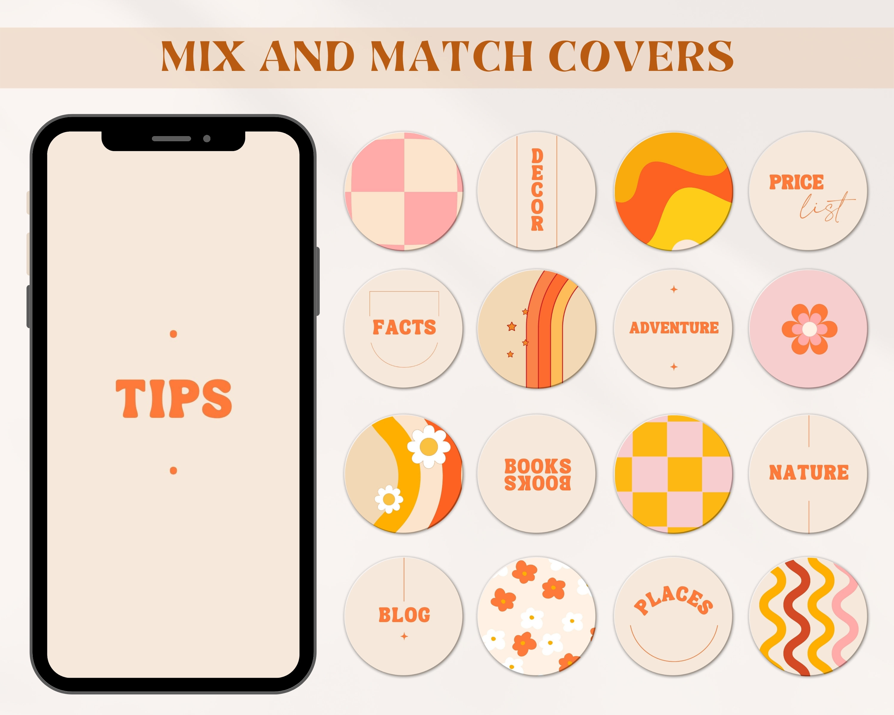 Instagram Highlight Covers Groovy Covers for Instagram 90s - Etsy Canada