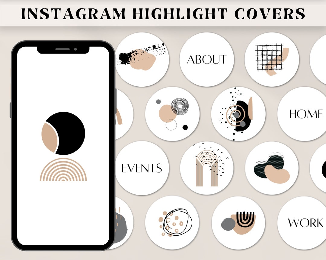 Instagram Story Highlight Covers, Abstract Instagram Icons, Minimalist ...