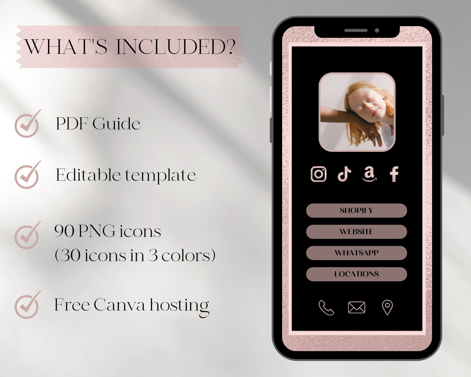 Link in Bio Template Instagram Landing Page Instagram Bio | Etsy