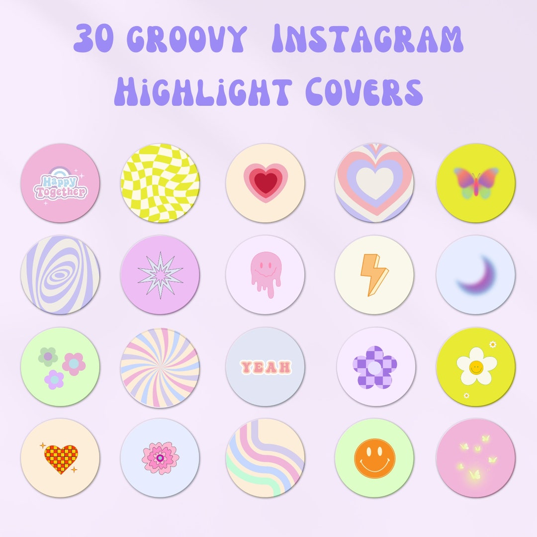 30 Retro Instagram Highlight Covers, Groovy Summer Instagram Story ...