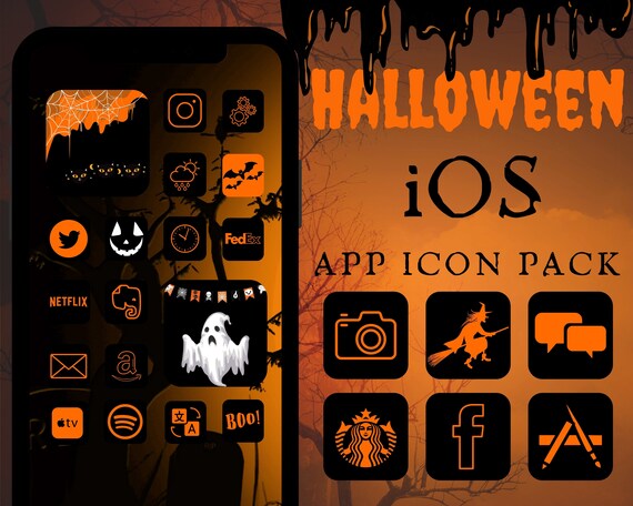 Halloween App Icons Ios App Icons Halloween Iphone Theme - Etsy