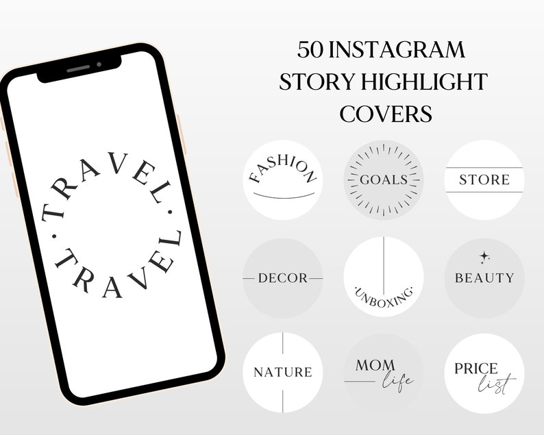 Instagram Highlight Covers Minimalist Covers for Instagram - Etsy