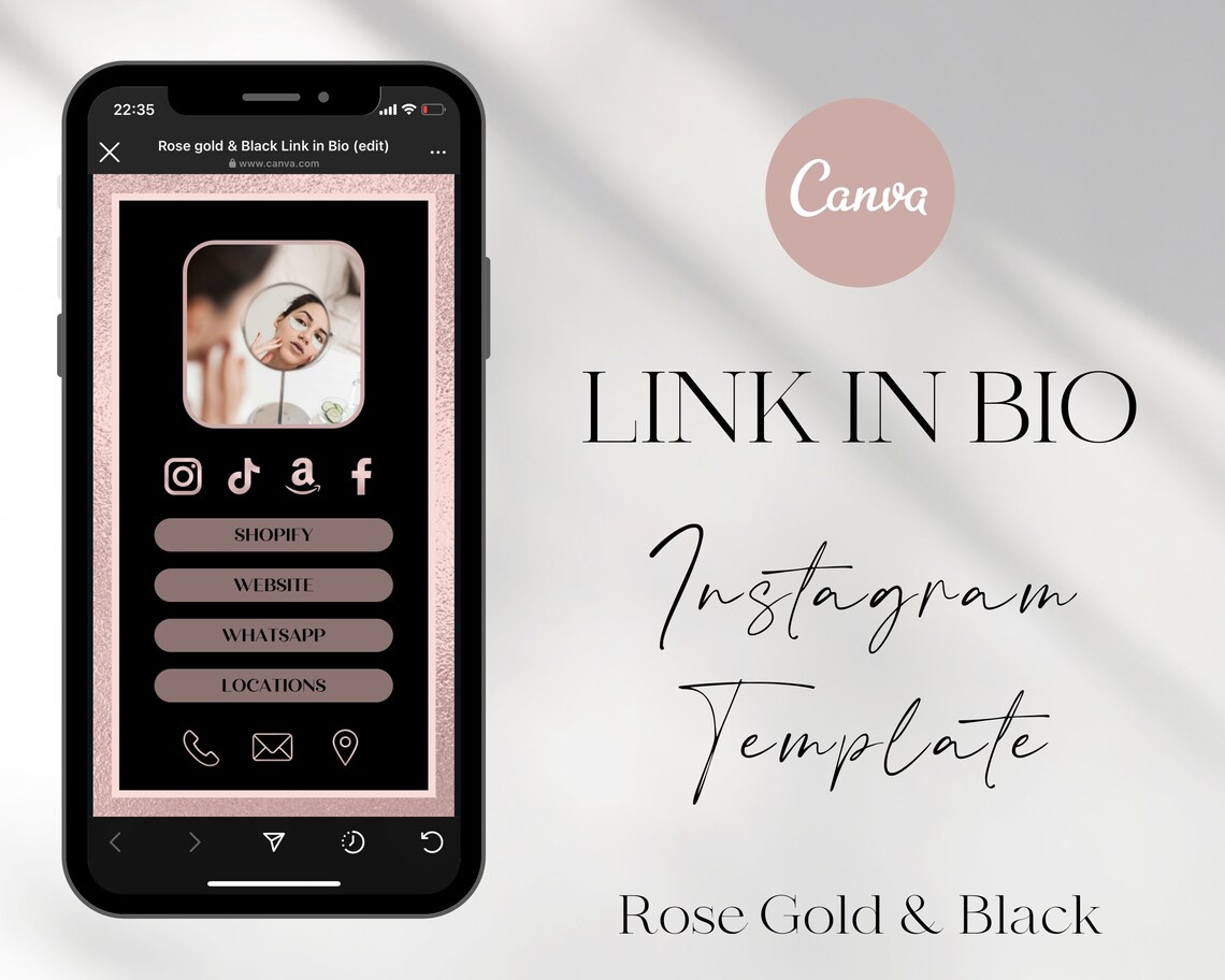 Link in Bio Template Instagram Landing Page Instagram Bio - Etsy