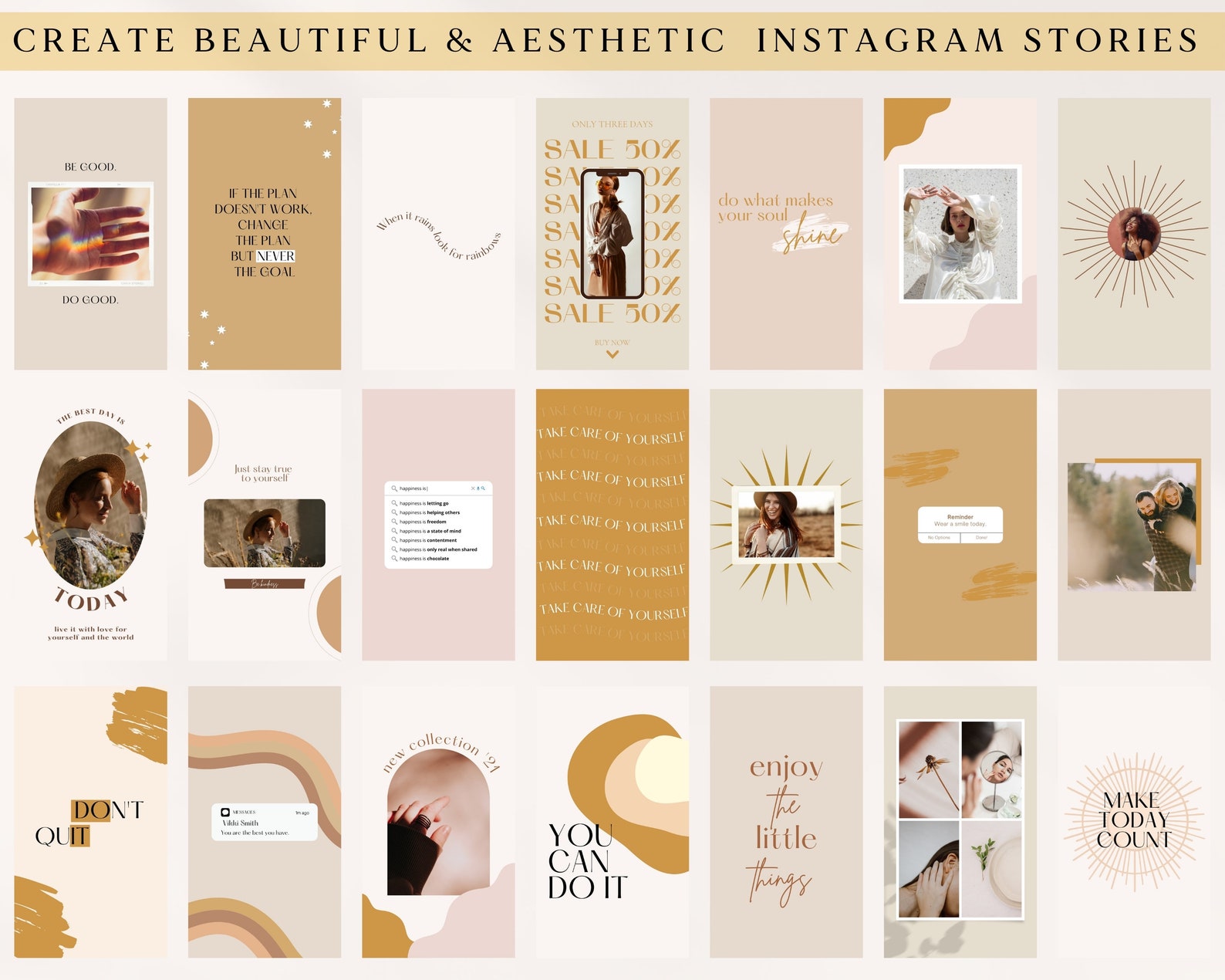 Editable Instagram Templates Boho Instagram Post Templates | Etsy