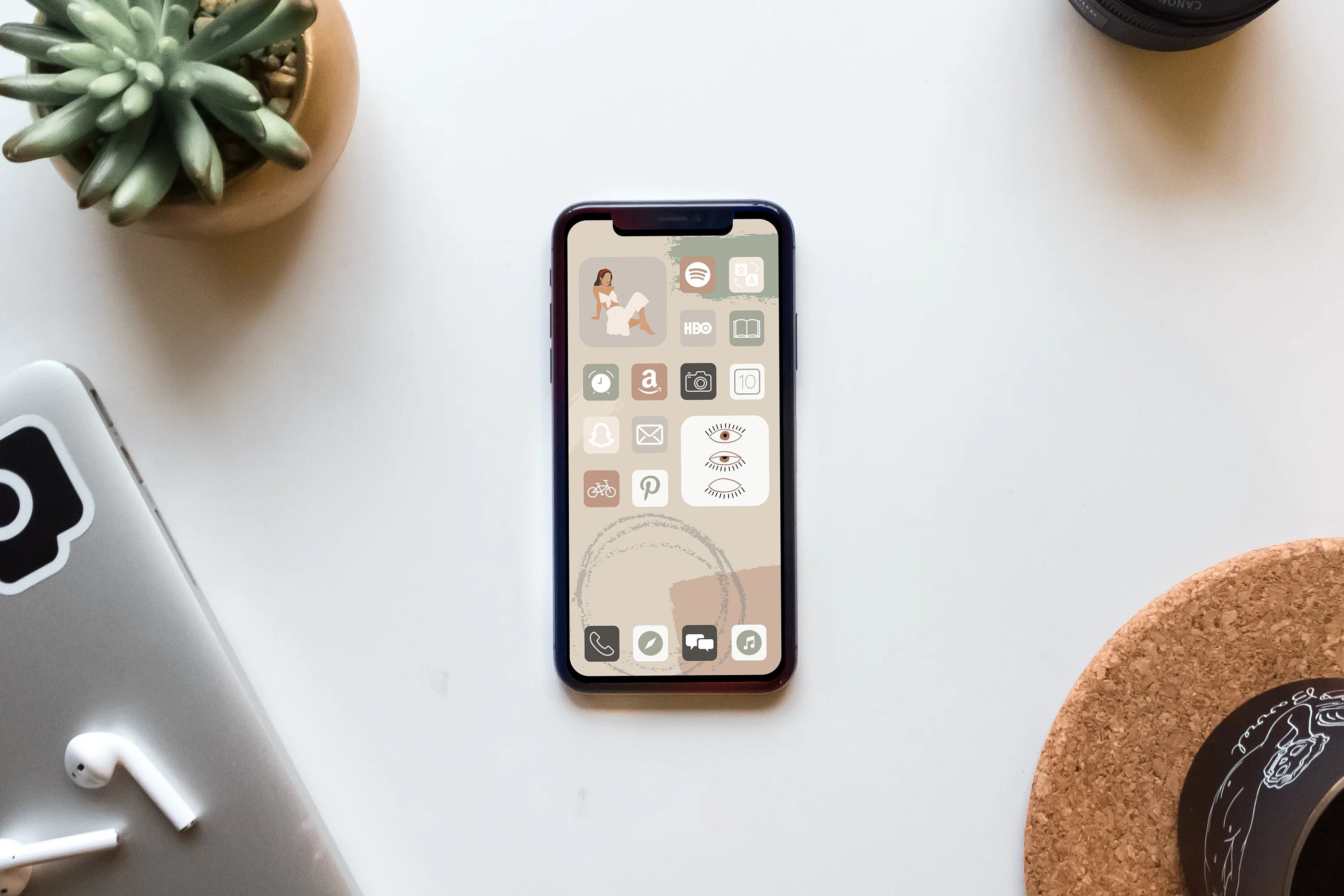 Boho Iphone App Icons Ios 14 App Icons Iphone Home Screen | Etsy