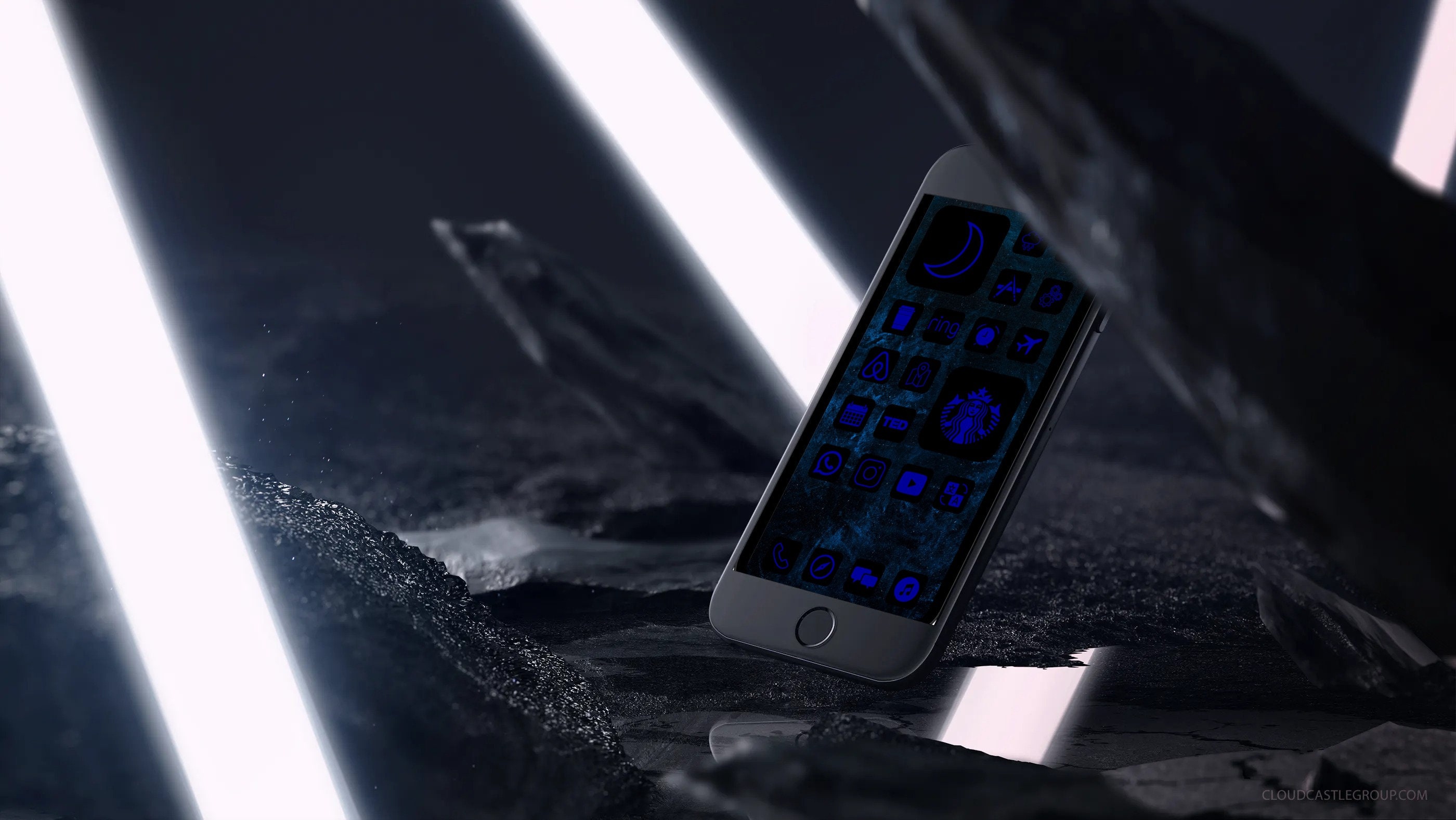 Blue and Black App Icons Iphone IOS 14 Theme Ios 14 App - Etsy