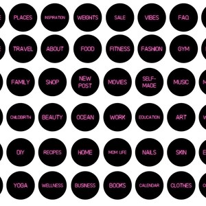 Neon Instagram Story Highlight Covers Text Highlight Icons | Etsy