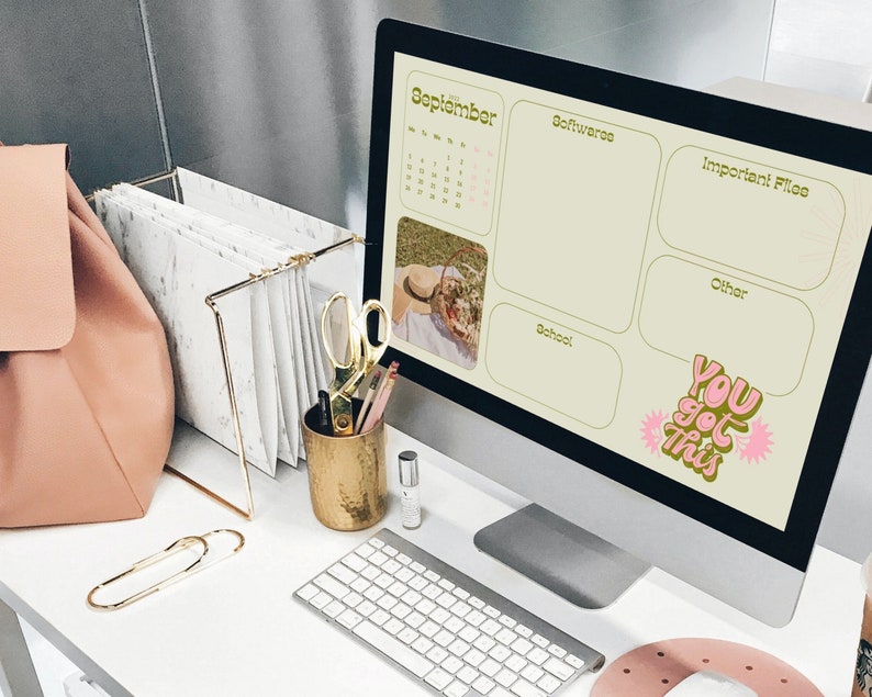 Desktop Wallpaper Organizer Computer Organizer Background - Etsy