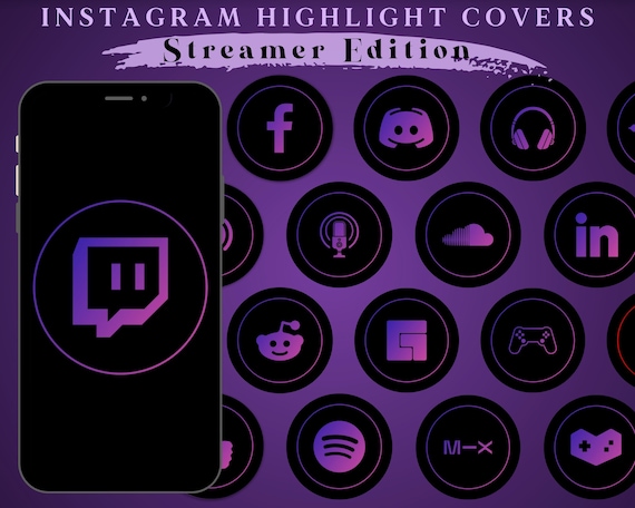 Streamer Instagram Highlight Covers Video Gamer Instagram - Etsy