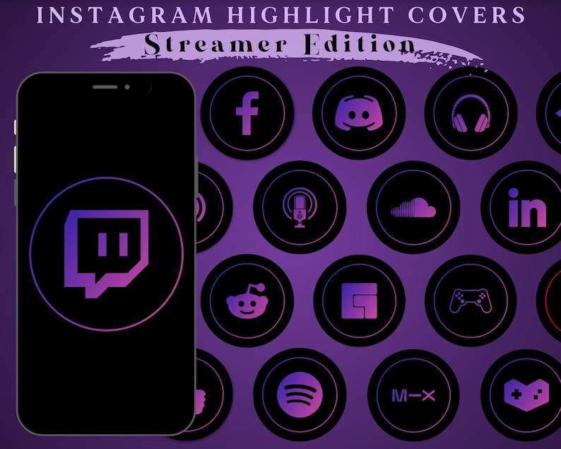 Streamer Instagram Highlight Covers Video Gamer Instagram - Etsy