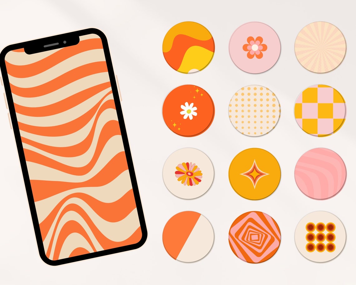 Retro Instagram Highlight Covers Groovy Covers for Instagram - Etsy