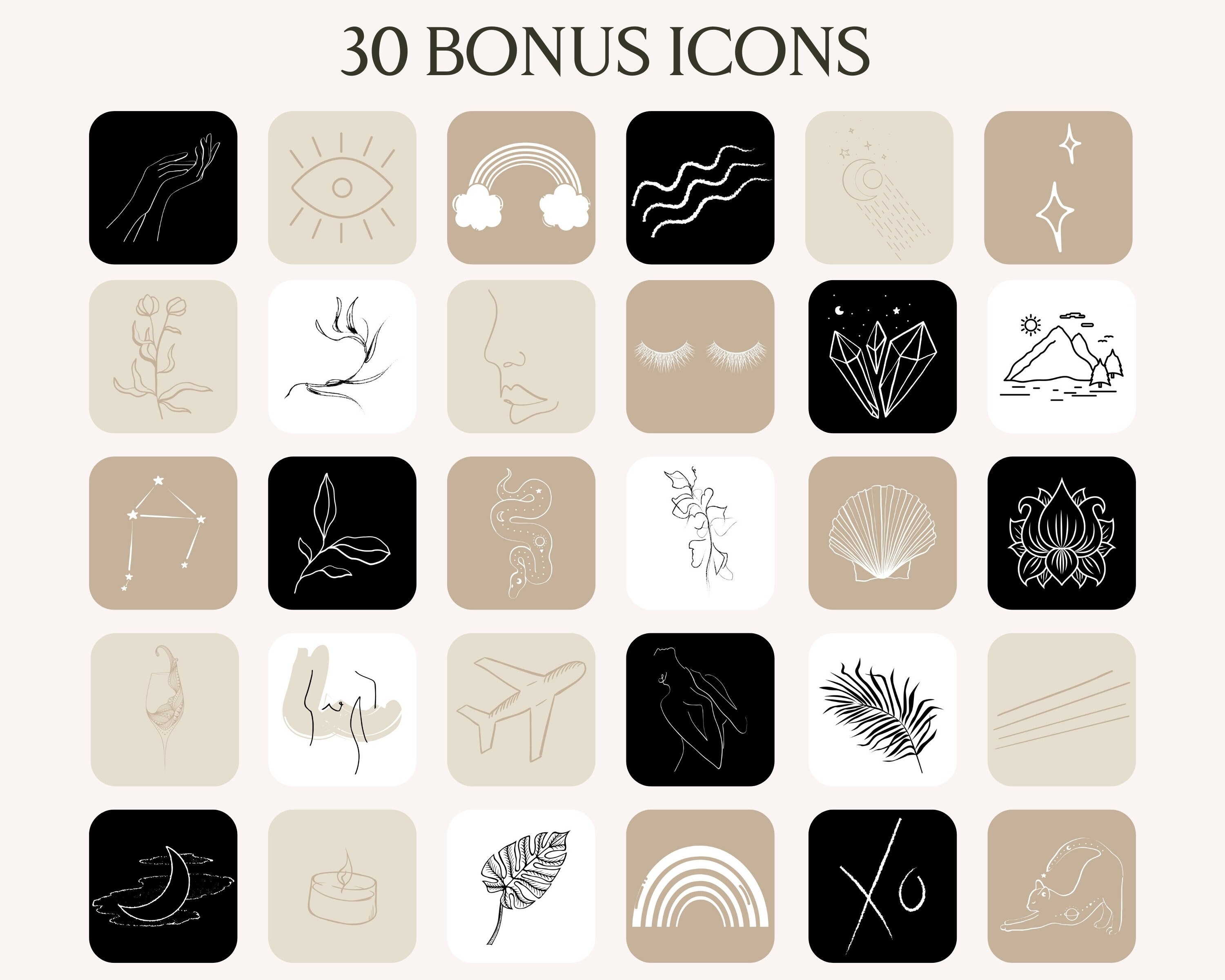 Minimalist Icon Theme Pack for Iphone Ios 14 App Icons - Etsy